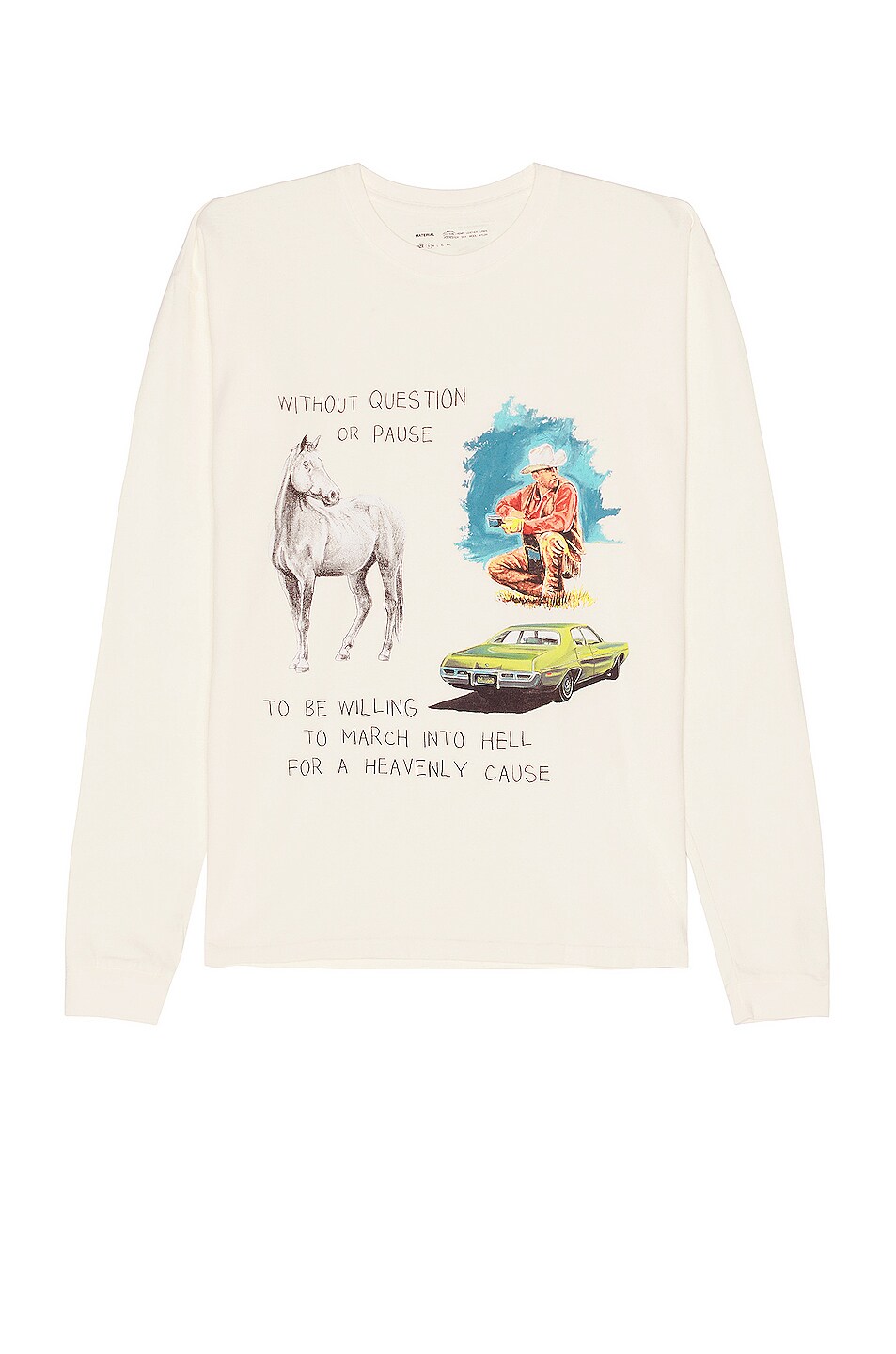 ONE OF THESE DAYS Rivers Of Rust Long Sleeve Tee in Bone | FWRD