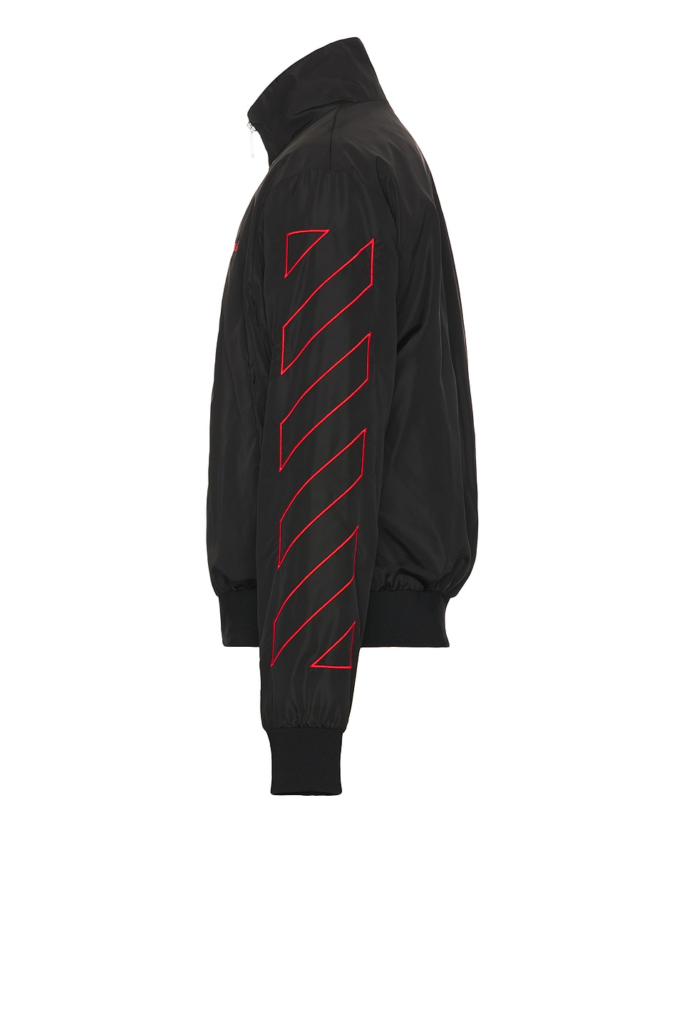 OFF-WHITE Outline Diag Nylon Track Top in Black | FWRD