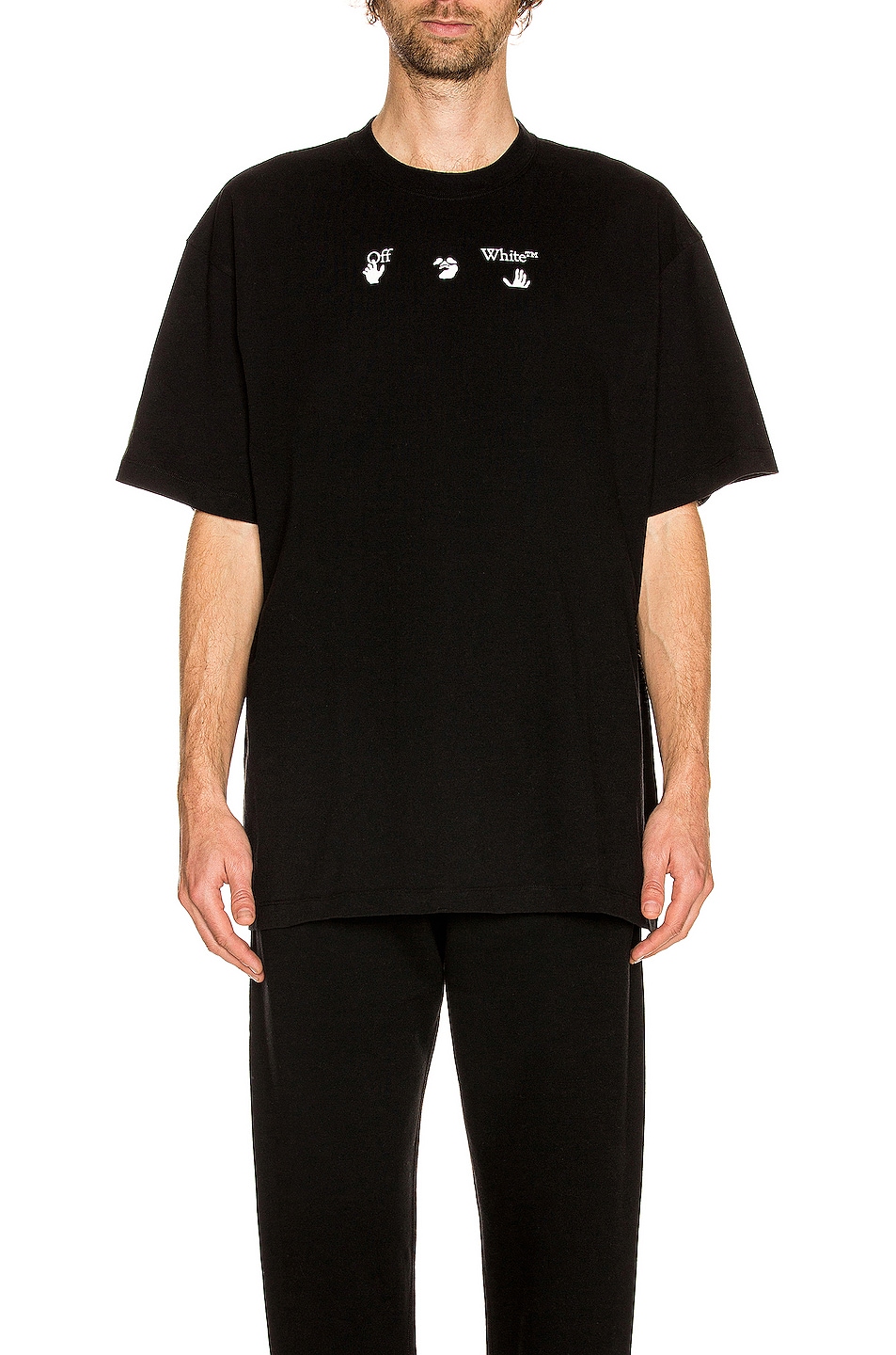OFF-WHITE Peace Worldwide Tee in Black | FWRD