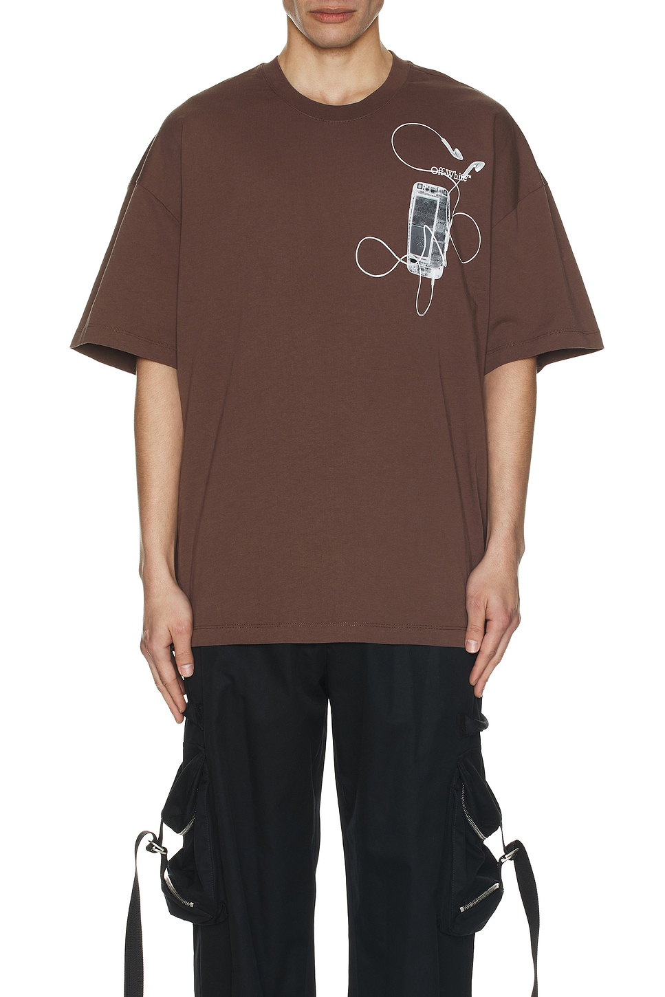 OFF-WHITE Scan Over Tee in Rain Drum Grey | FWRD