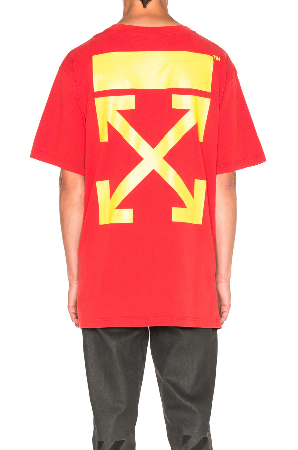 OFF-WHITE Arrows Tee in Red & Yellow | FWRD