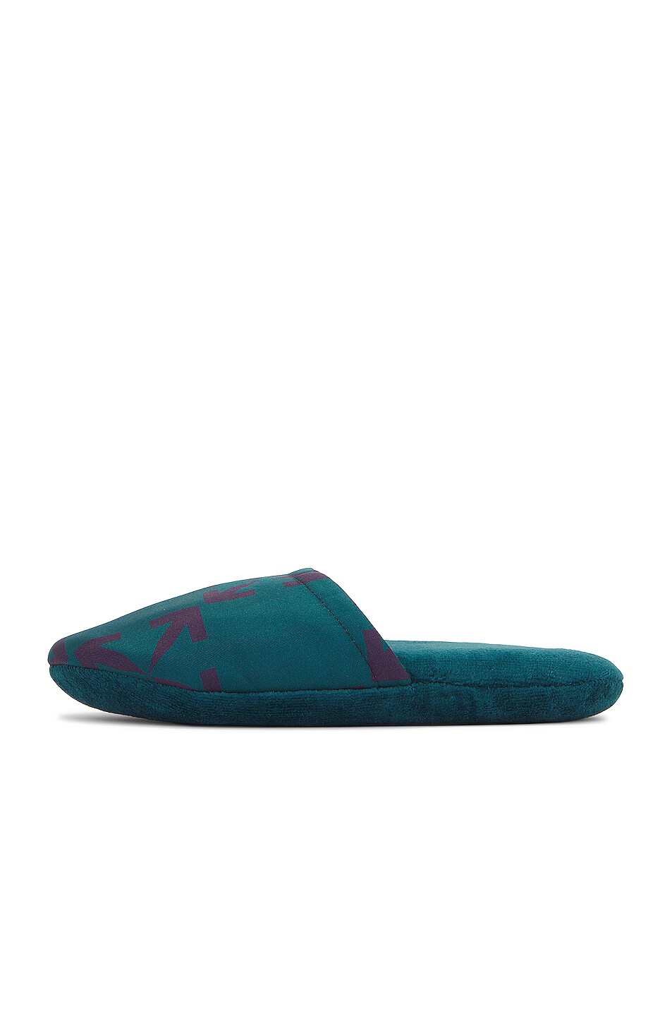 OFF-WHITE Arrow Pattern Slippers in Dark Irish Aubergine | FWRD