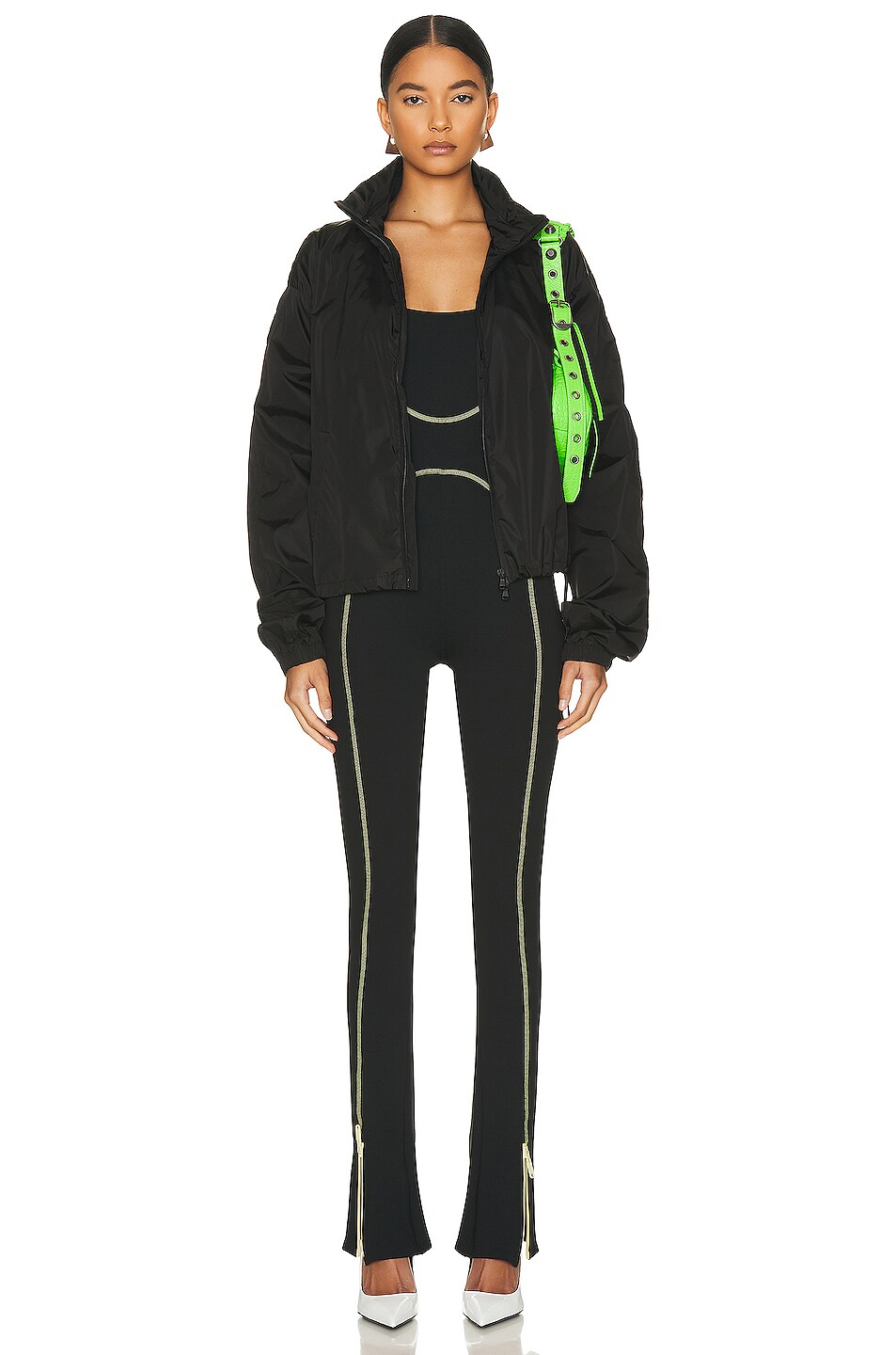 OFF-WHITE Contrast Sleeveless Jumpsuit in Black & White | FWRD