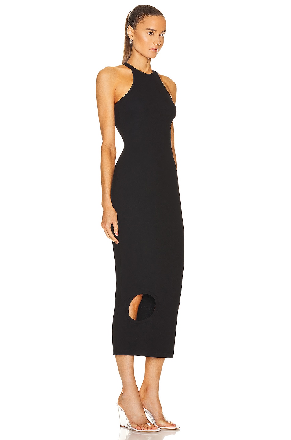 OFF-WHITE Meteor Ribbed Rowing Dress in Black | FWRD