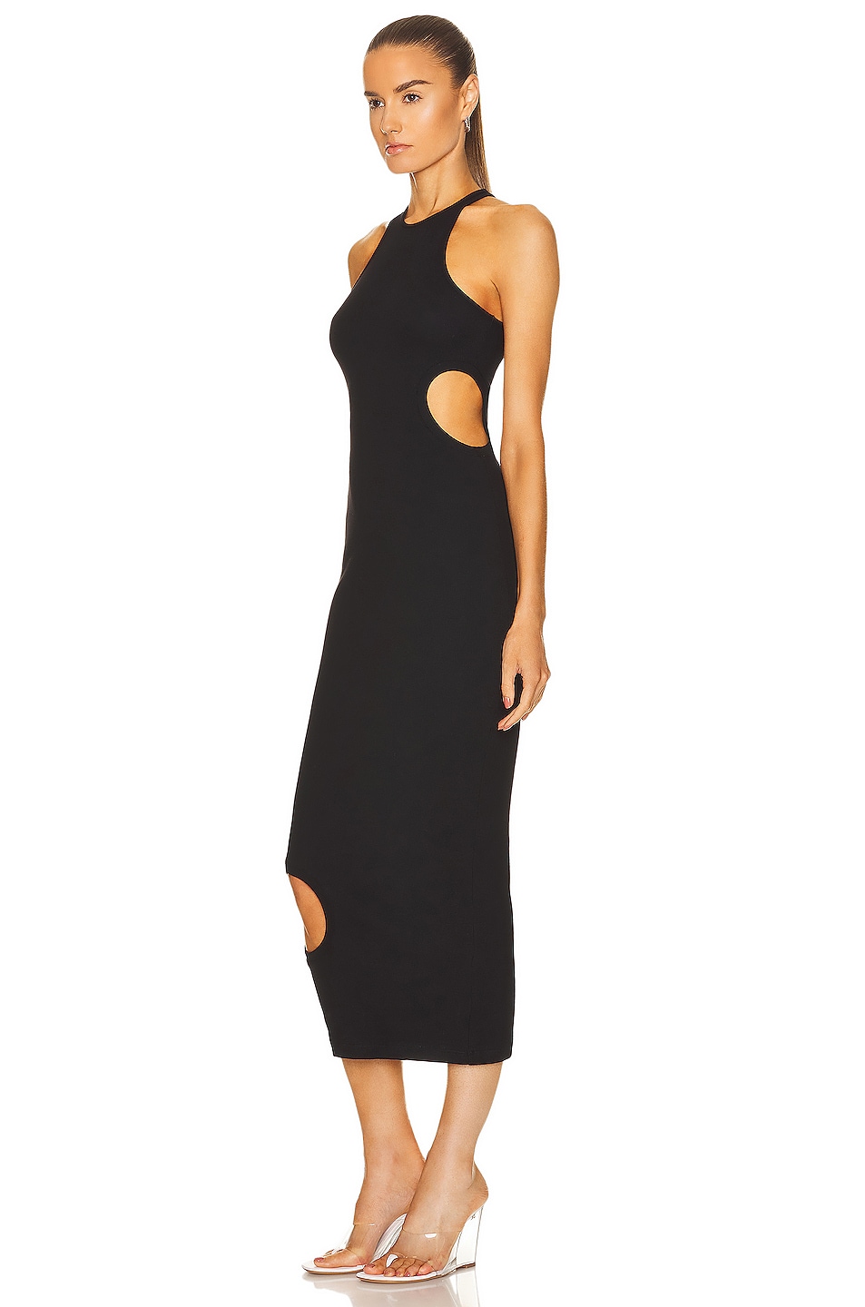 OFF-WHITE Meteor Ribbed Rowing Dress in Black | FWRD