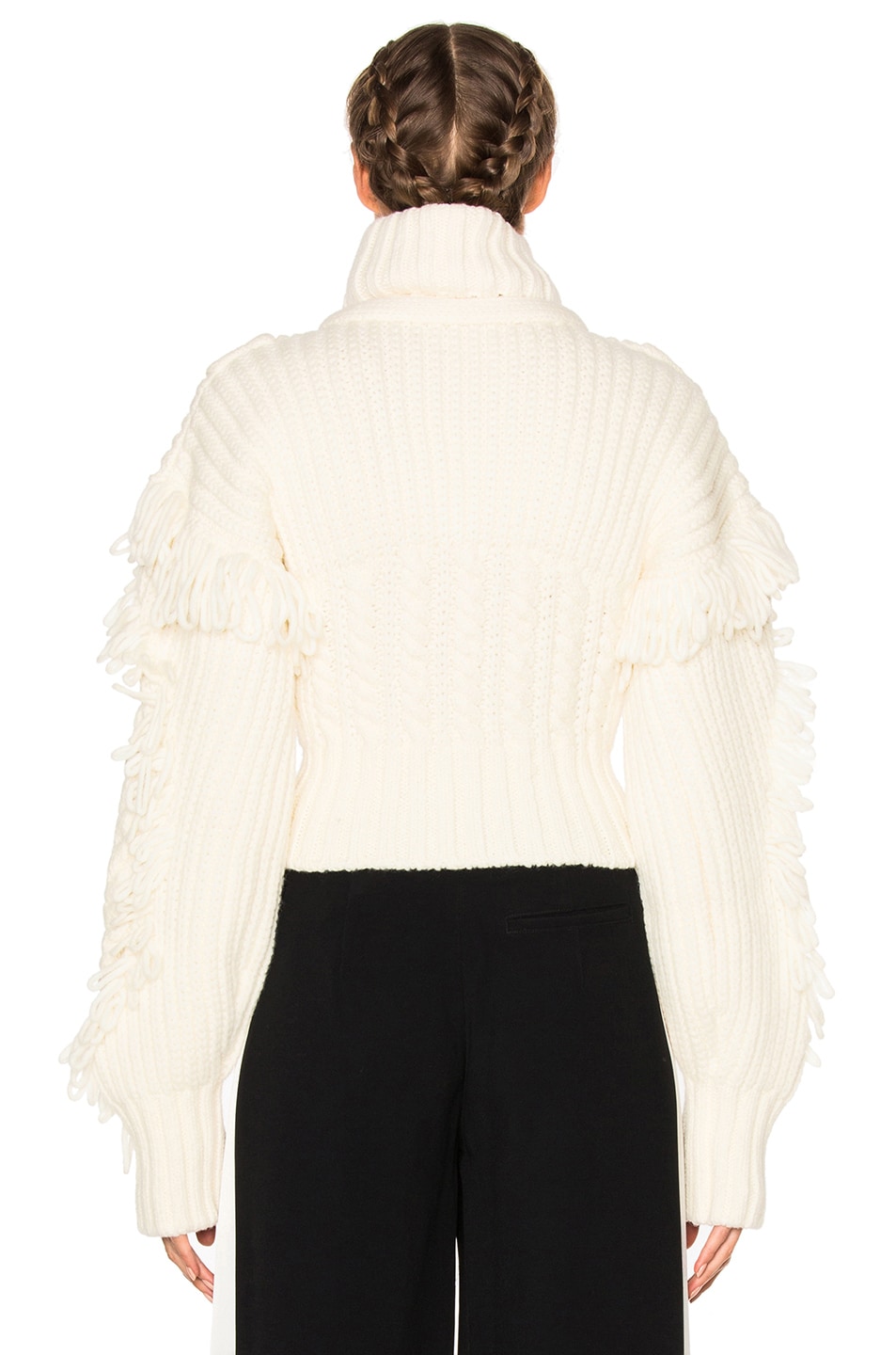 OFF-WHITE Cable Knit Sweater in Off White | FWRD