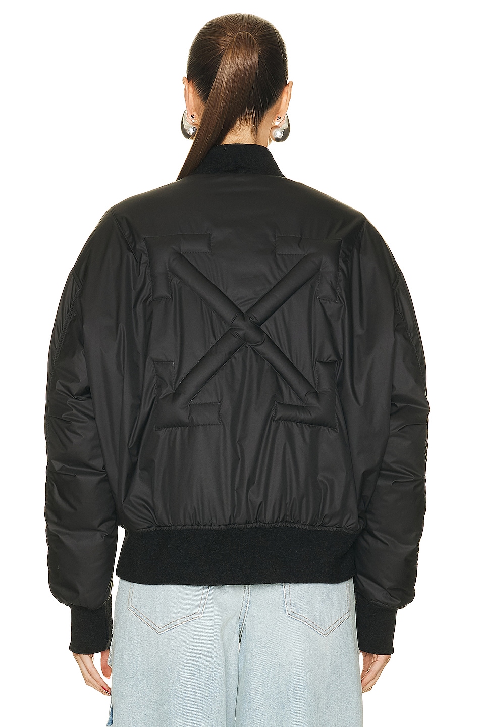 OFF-WHITE Bomber Jacket in Black & White | FWRD