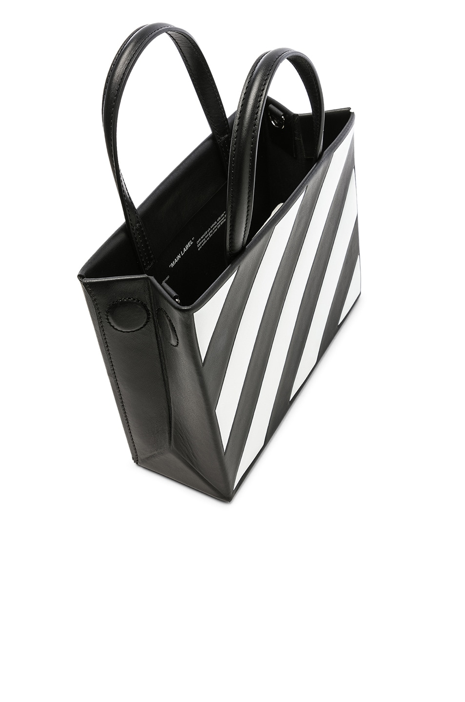 OFF-WHITE Small Diagonal Box Bag in Black & White | FWRD