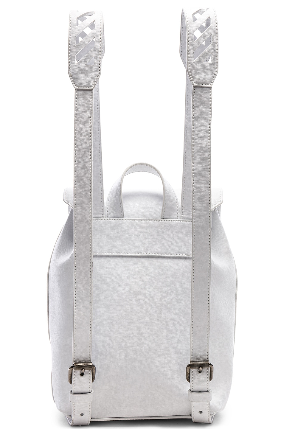 OFF-WHITE Mini Diagonal Backpack in White & Black | FWRD