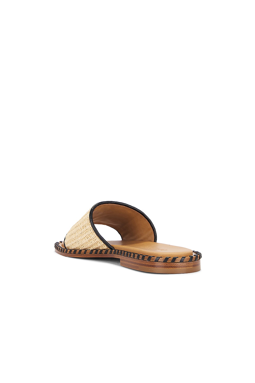 OFF-WHITE Twist Raffia Arrow Slide in Beige & Black | FWRD