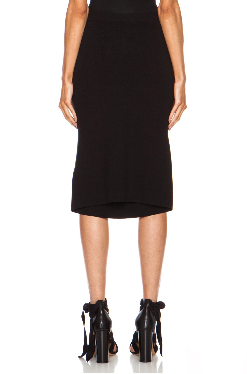 Opening Ceremony Horizontal Slit Viscose-Blend Skirt in Black | FWRD