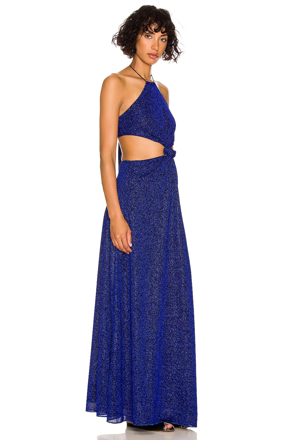 Oseree Lumiere Knotted Dress in Blue | FWRD
