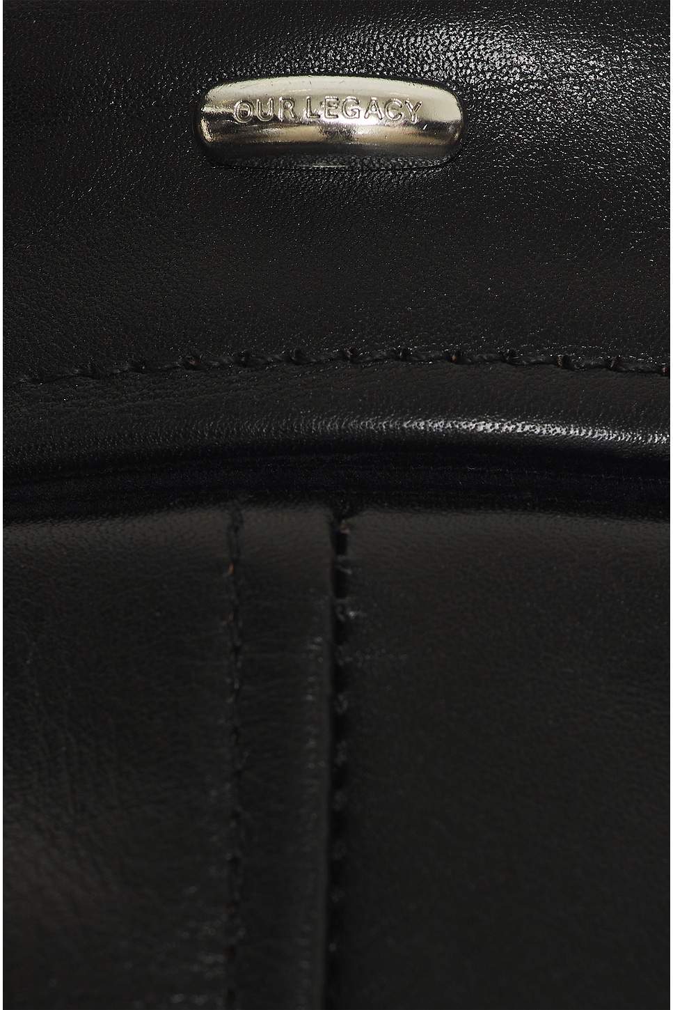 Our Legacy Mini Jacket in Top Dyed Black Leather | FWRD