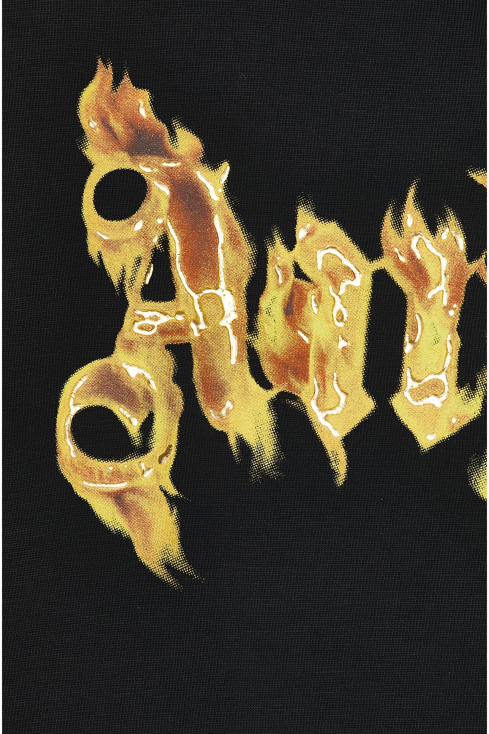 Palm Angels Burning Logo Tee in Black | FWRD