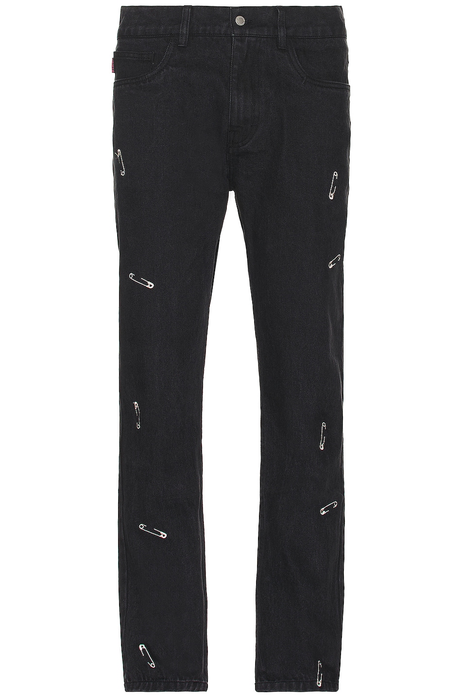 Pleasures Safety Pin Denim In Black Fwrd