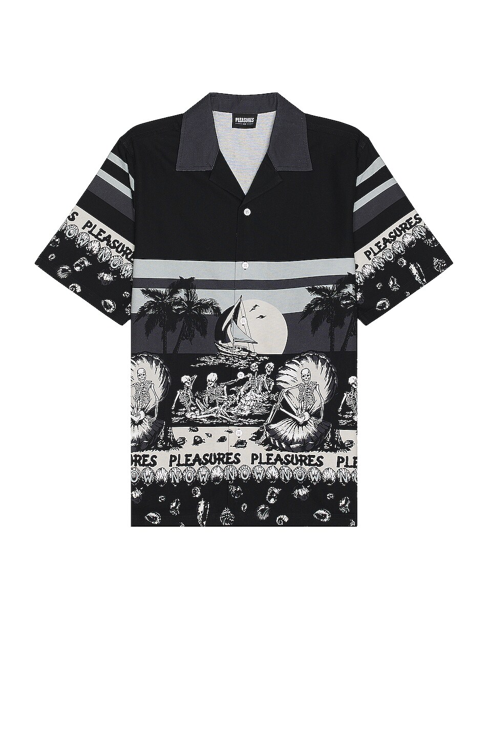 Pleasures Beach Button Up Shirt in Black | FWRD
