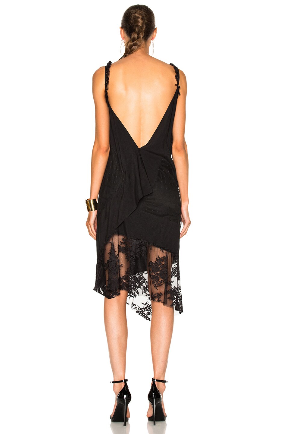 Pierre Balmain Asymmetrical Slip Dress in Black | FWRD