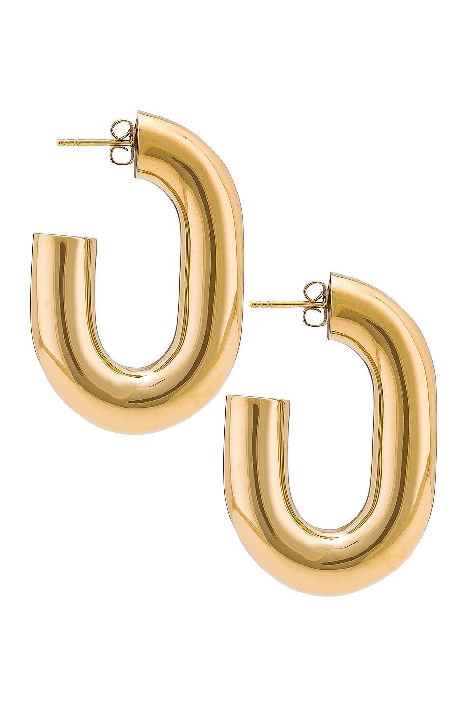 RABANNE XL Link Hoops in Gold | FWRD