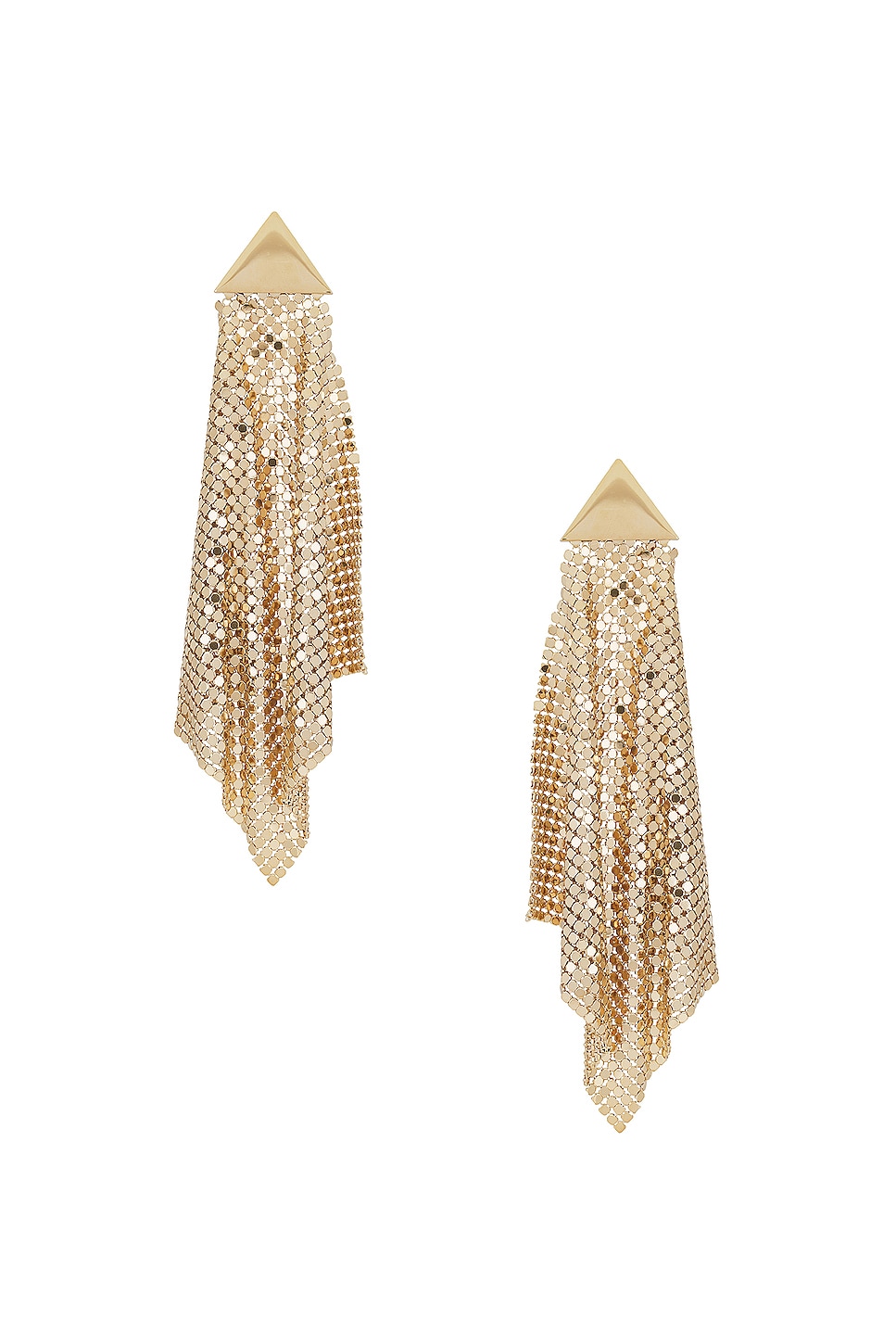 RABANNE Xl Mesh Earrings in Gold | FWRD