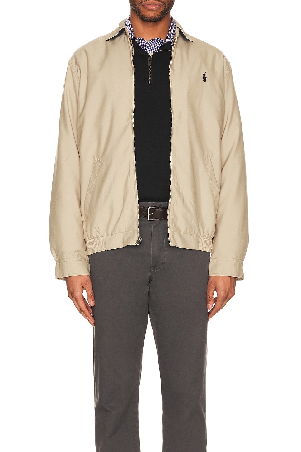 Polo Ralph Lauren Bi Swing Windbreaker Jacket In Khaki Uniform Fwrd