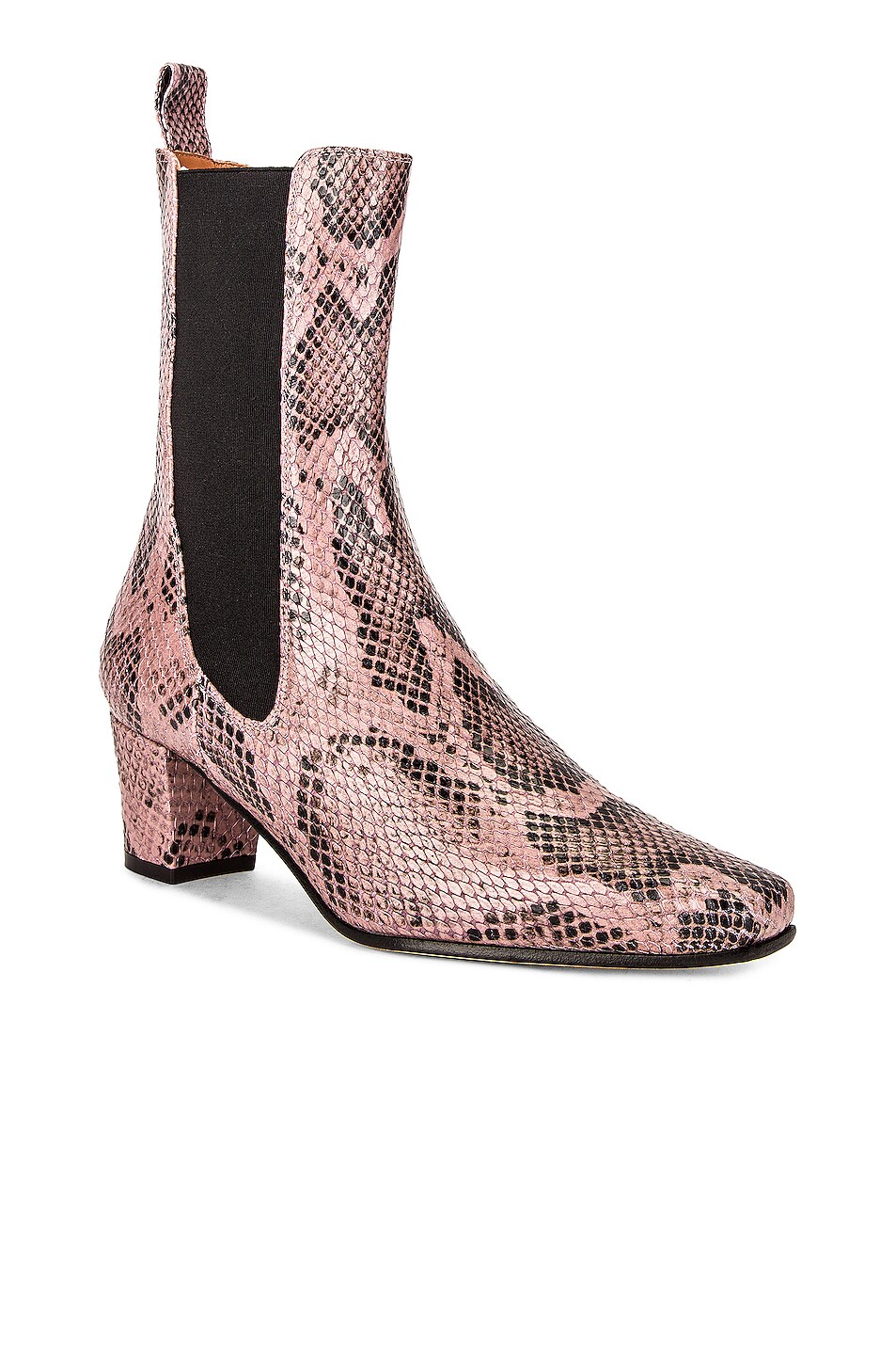 Paris Texas Python Print Beatles Bootie in Lilac | FWRD
