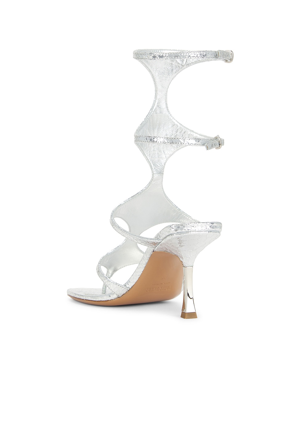Paris Texas Uma 75 Sandal Heel in Silver | FWRD