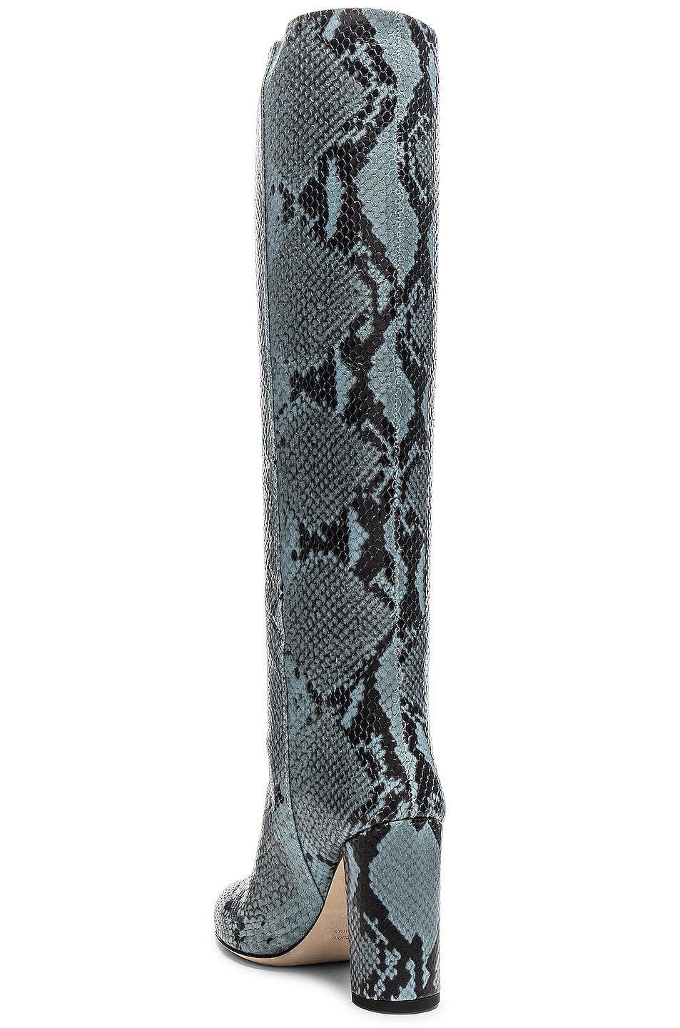 Paris Texas Knee High Python Print Boot in Jeans | FWRD
