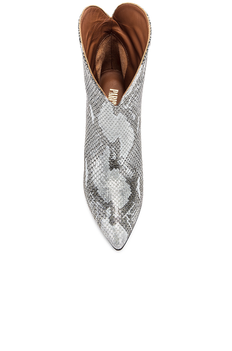 Paris Texas Python Lame Print Rounded Print Stiletto Ankle Boot in ...