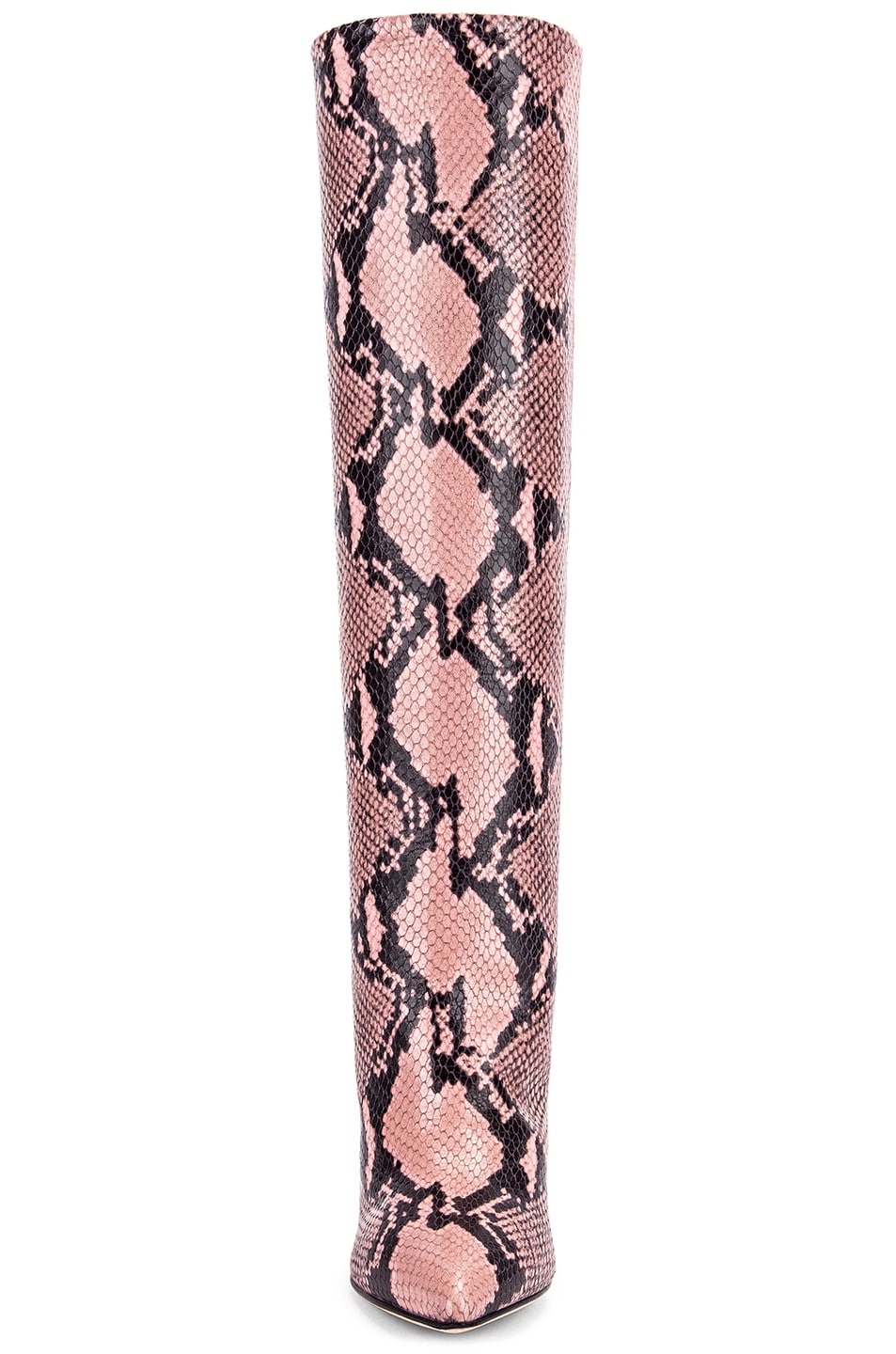 Paris Texas Snake Print Knee High Boot in Pink | FWRD