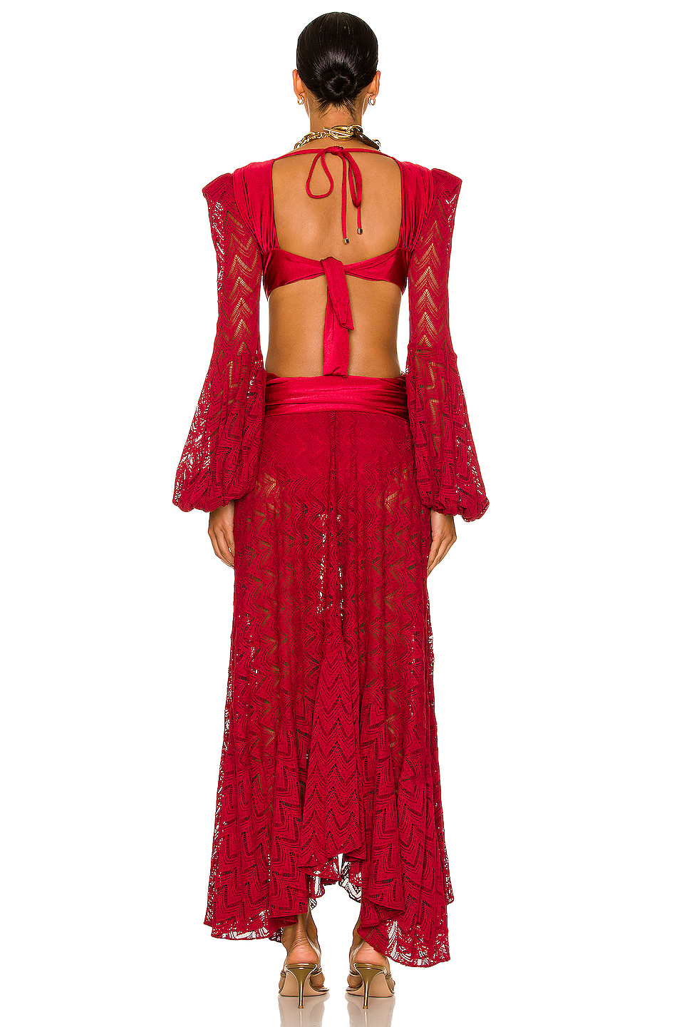 PatBO Cut Out Beach Dress in Bordeaux | FWRD