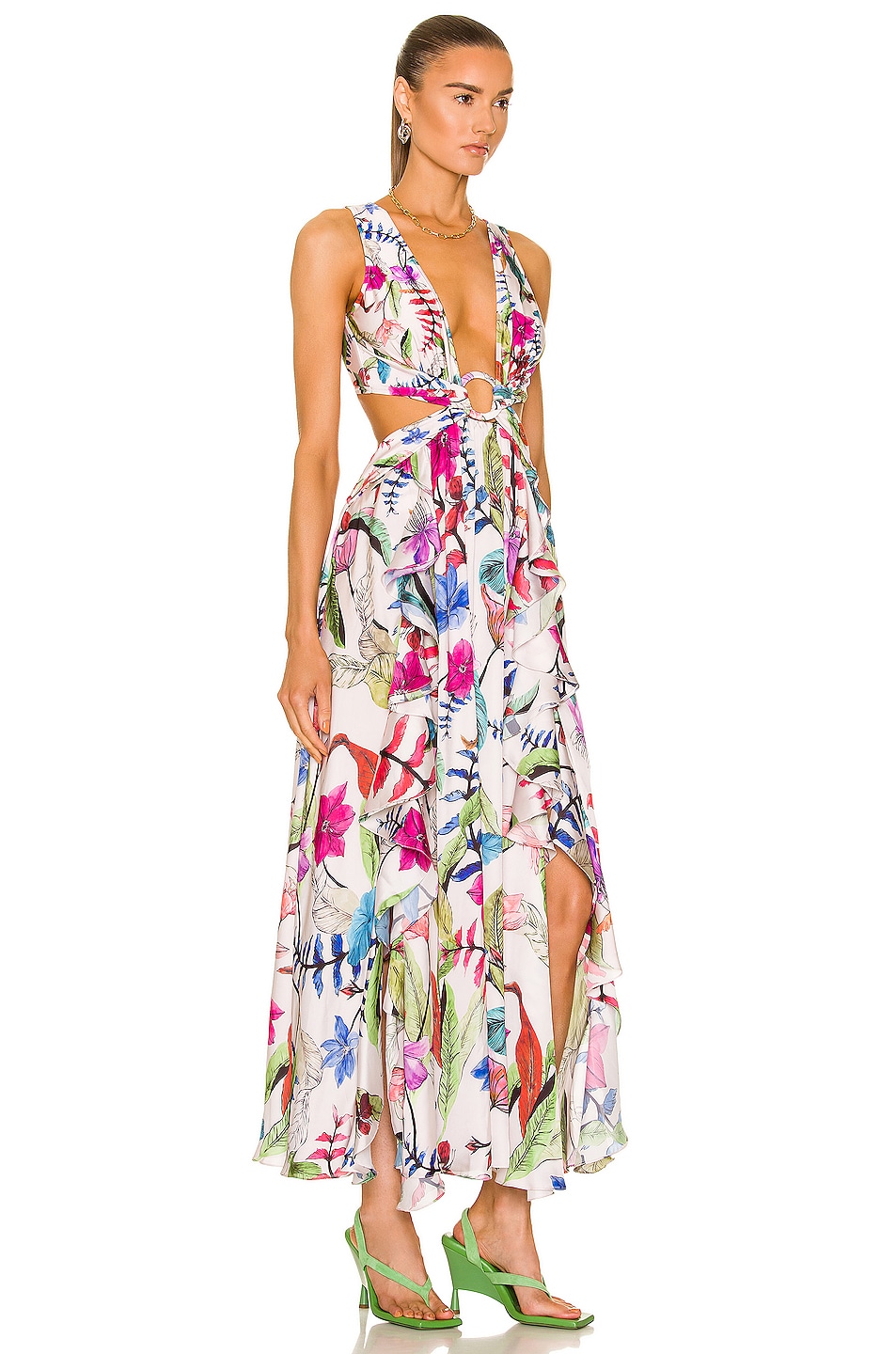 PatBO Zamia Cut Out Beach Dress in White | FWRD