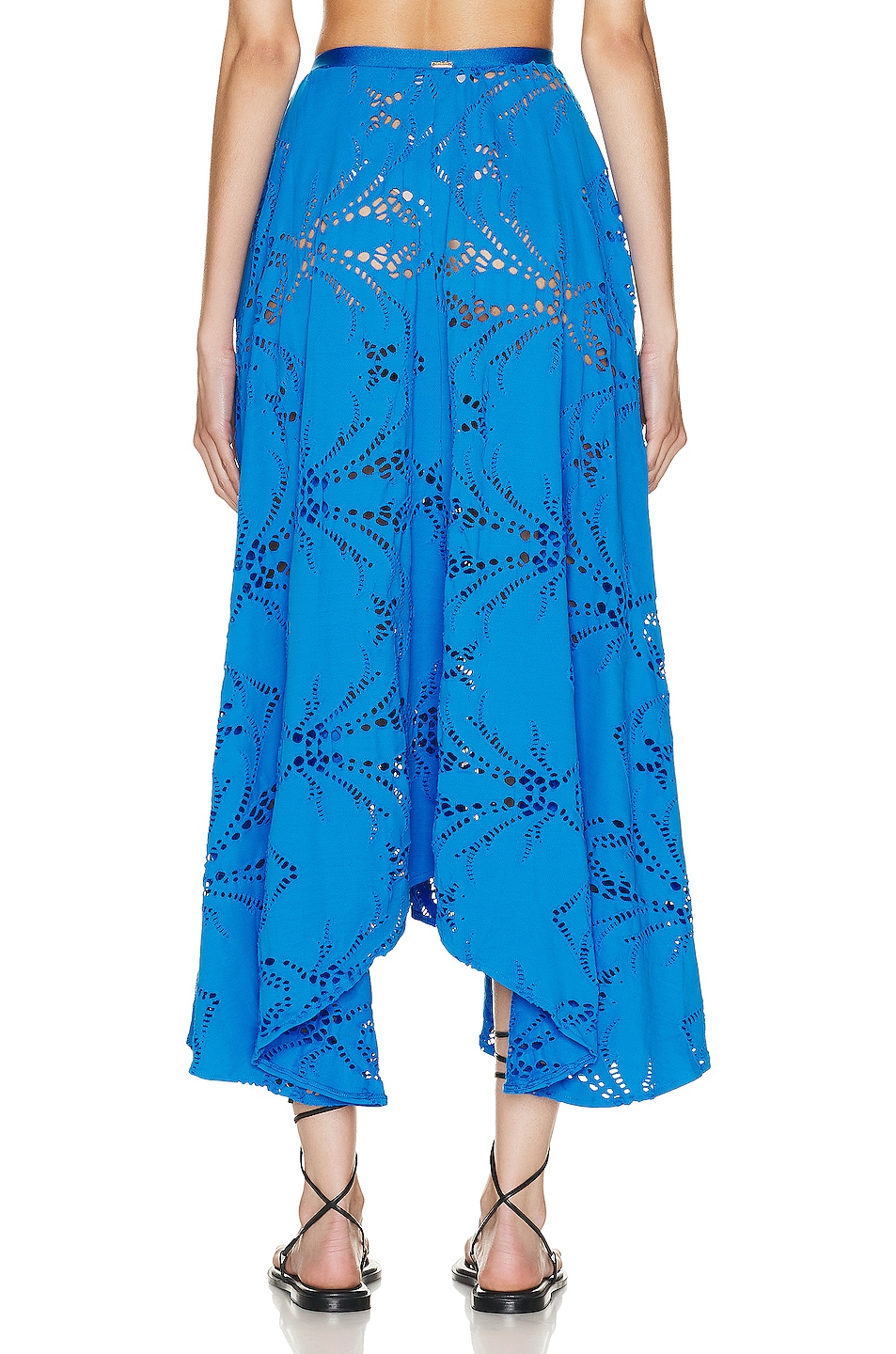 PatBO Stretch Lace Beach Skirt in Cobalt | FWRD