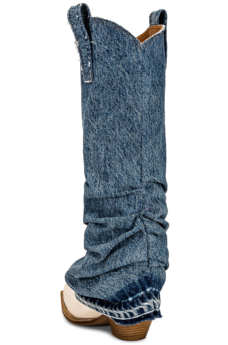 R13 Mid Cowboy Boot with Sleeve in Indigo | FWRD