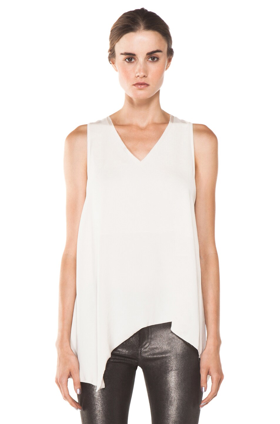 Rag & Bone Deeba Silk Tank in Ivory | FWRD