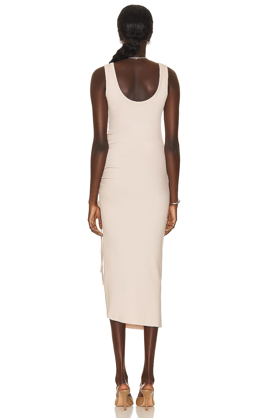 The Range Alloy Rib Cinched Midi Dress in Limestone | FWRD