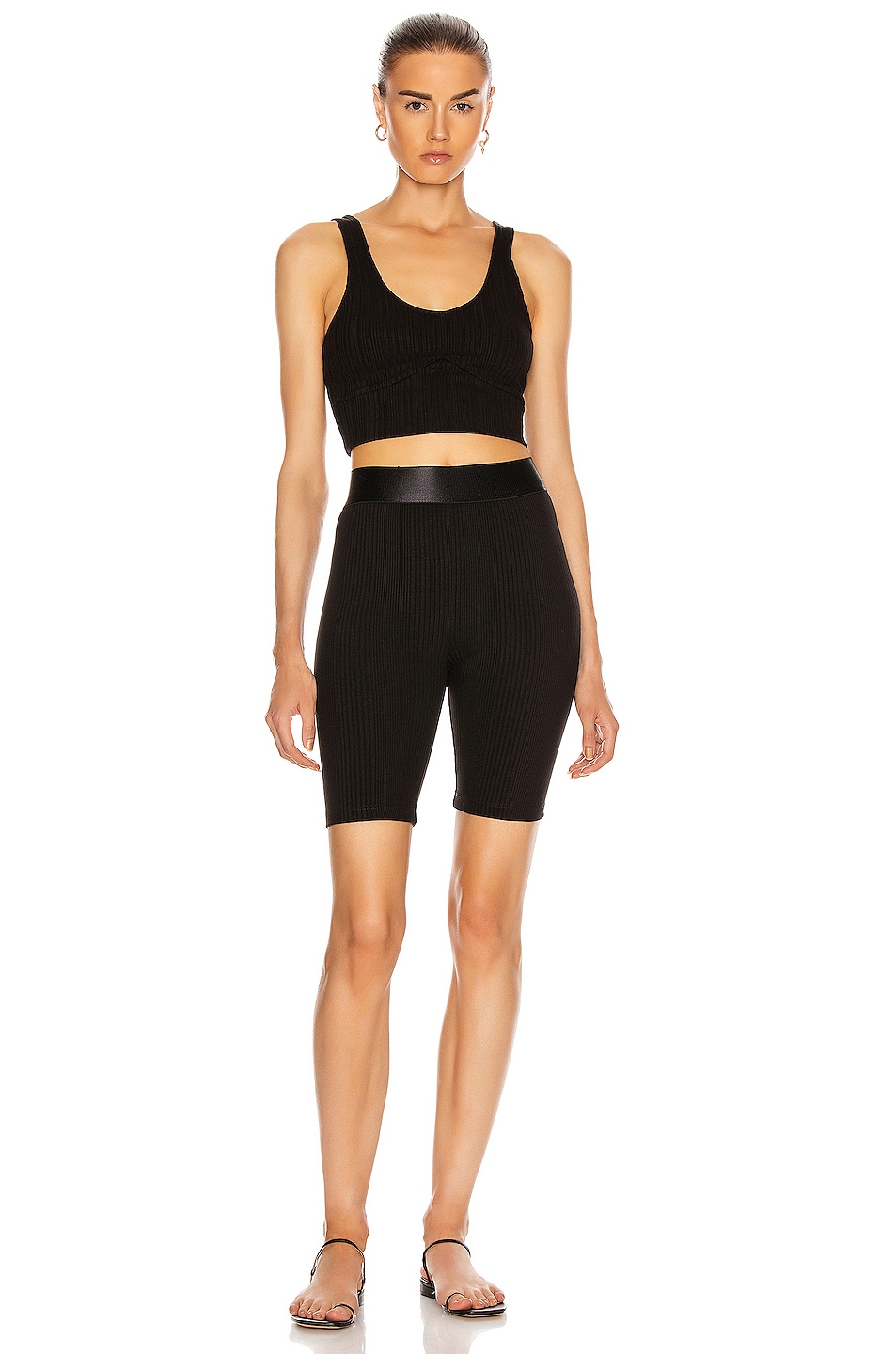 The Range Division Rib Bike Short in Black | FWRD
