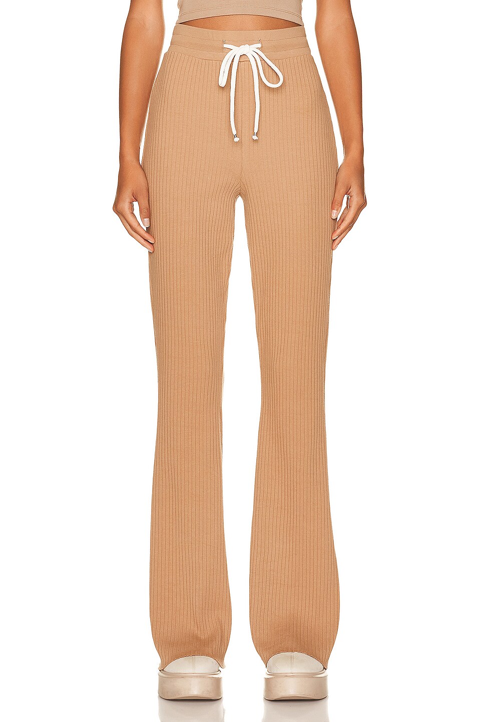 The Range Primary Rib Wide Leg Pant in Tanlines | FWRD
