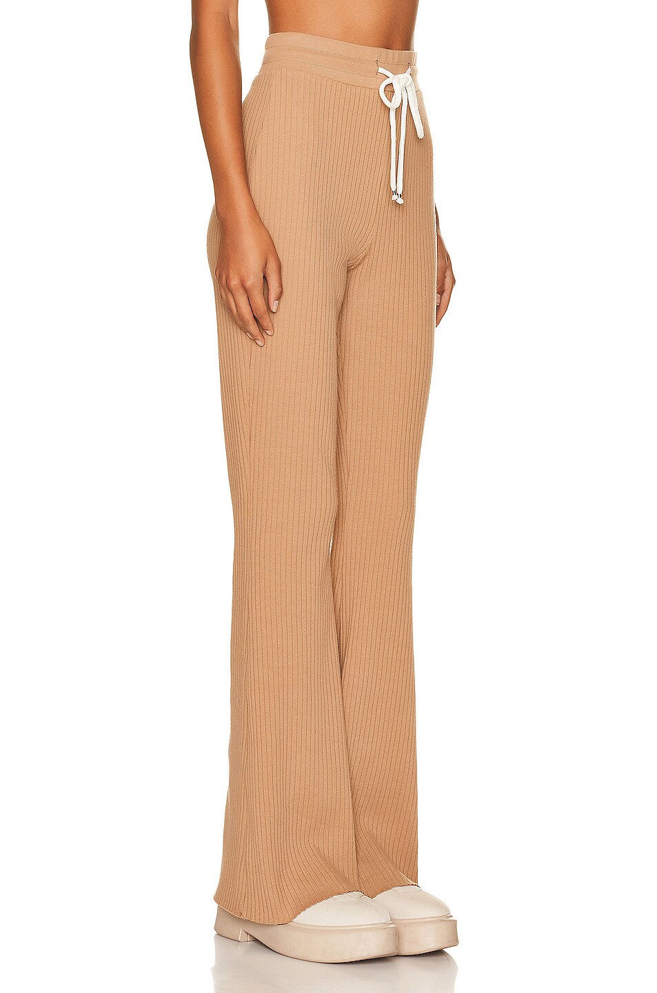 The Range Primary Rib Wide Leg Pant in Tanlines | FWRD