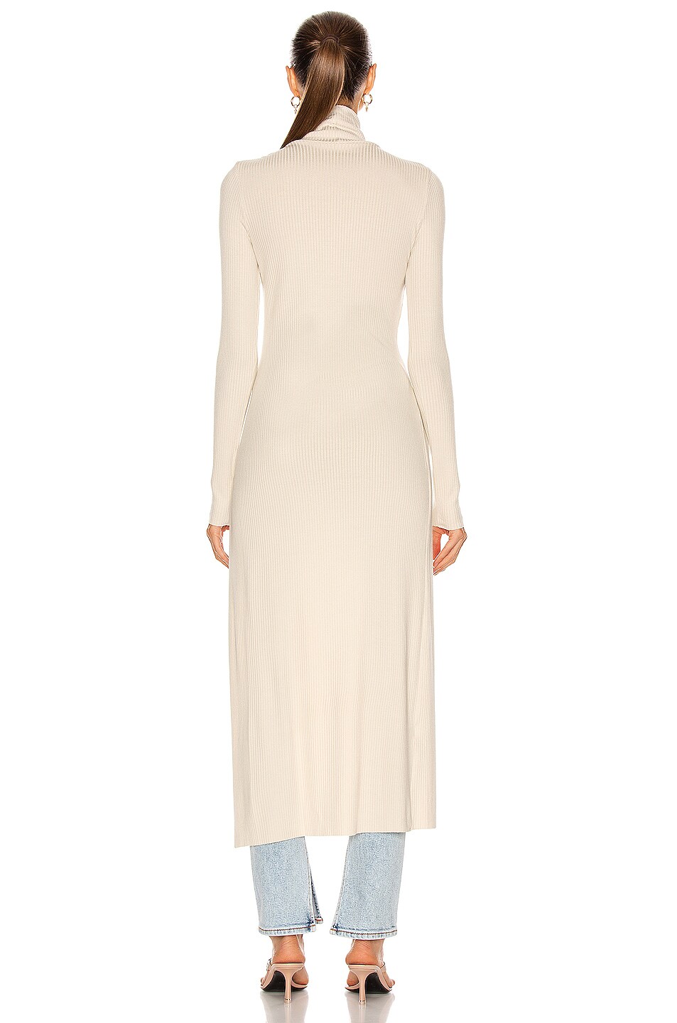 The Range High Slit Tunic in Limestone | FWRD