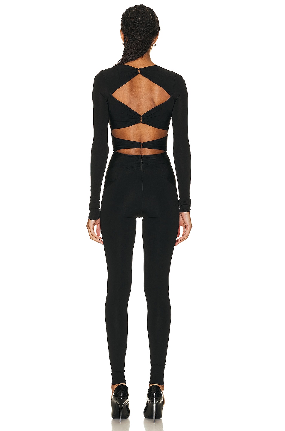 Roberto Cavalli Cut Out Jumpsuit in Nero 191101 | FWRD