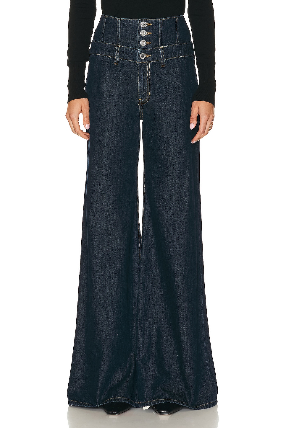 RE/DONE Originals Corset Wide Leg in Indigo Flow | FWRD