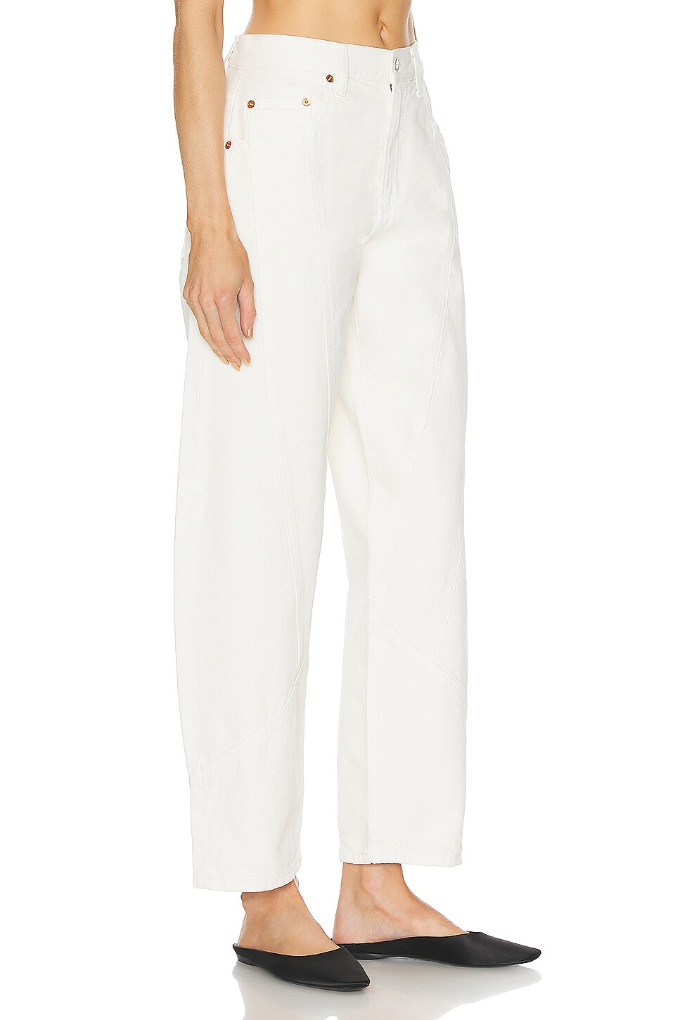 RE/DONE Engineered Wide Taper in Vintage White | FWRD