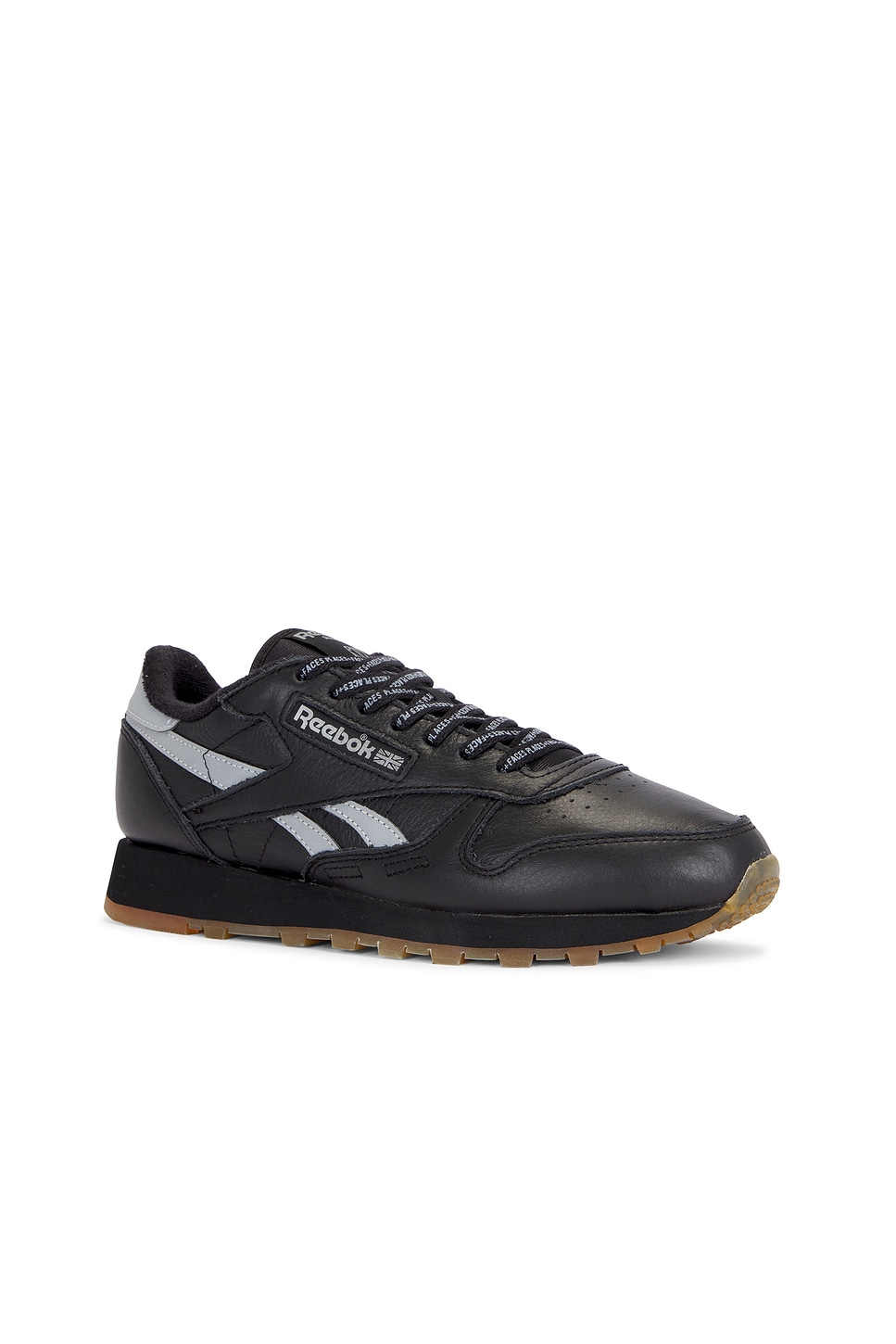 Reebok x Places + Faces Classic Leather Sneaker in Black, Silver ...