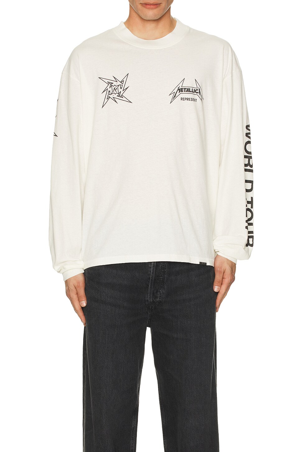 REPRESENT x Metallica 40 Year Anniversary Long Sleeve Tee in Flat White ...