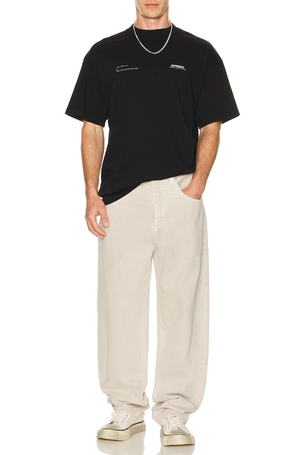 REPRESENT Patron Of The Club Tee in Black | FWRD