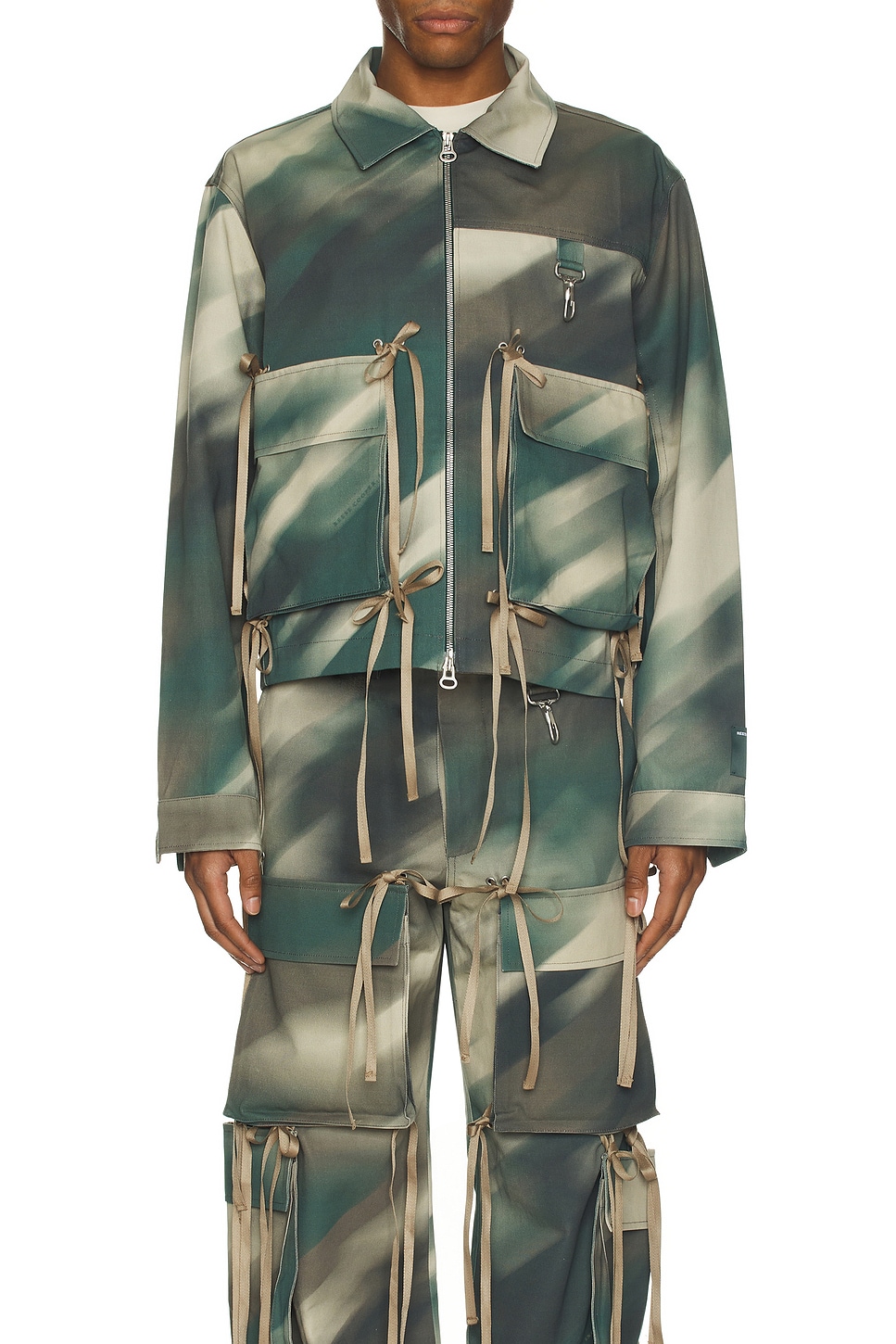 Reese Cooper Modular Pocket Work Jacket in Blurred Camo | FWRD