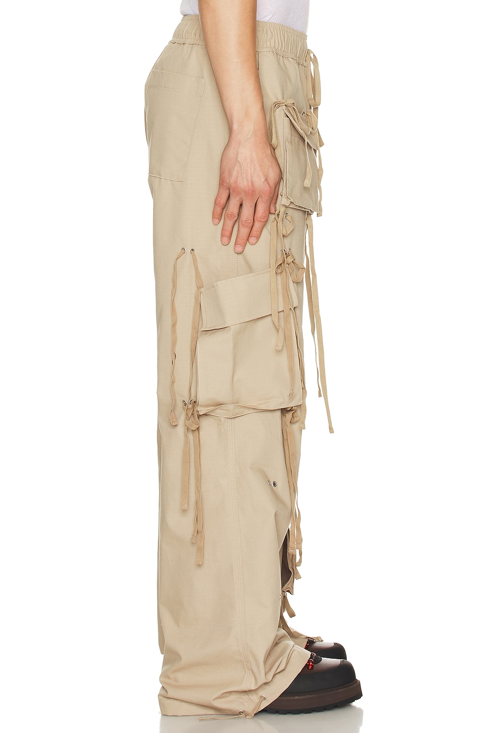 Reese Cooper Modular Pocket Cargo Pant In Khaki Ripstop in Khaki | FWRD