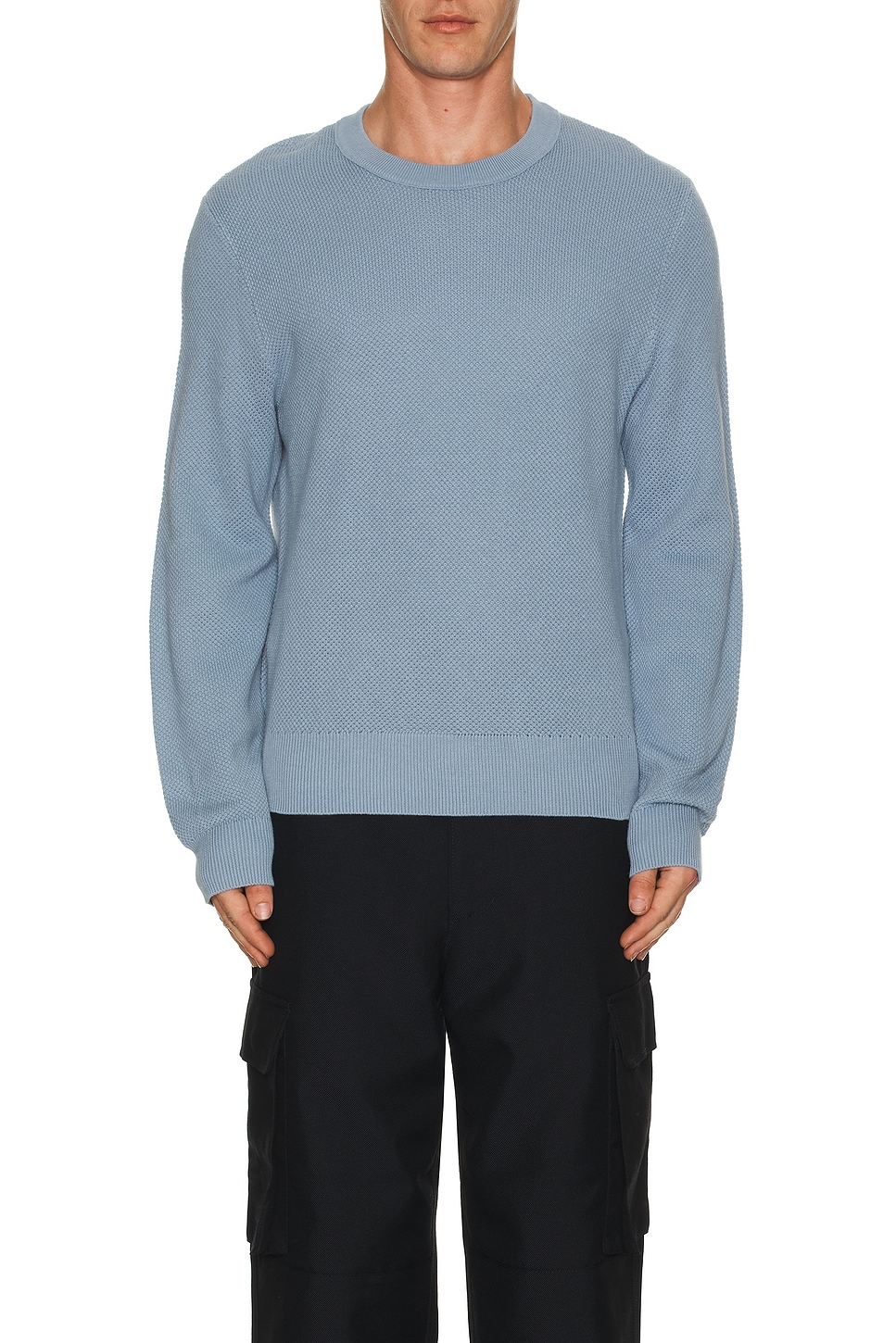Rag & Bone Washed Dexter Crew Sweater in Light Blue | FWRD