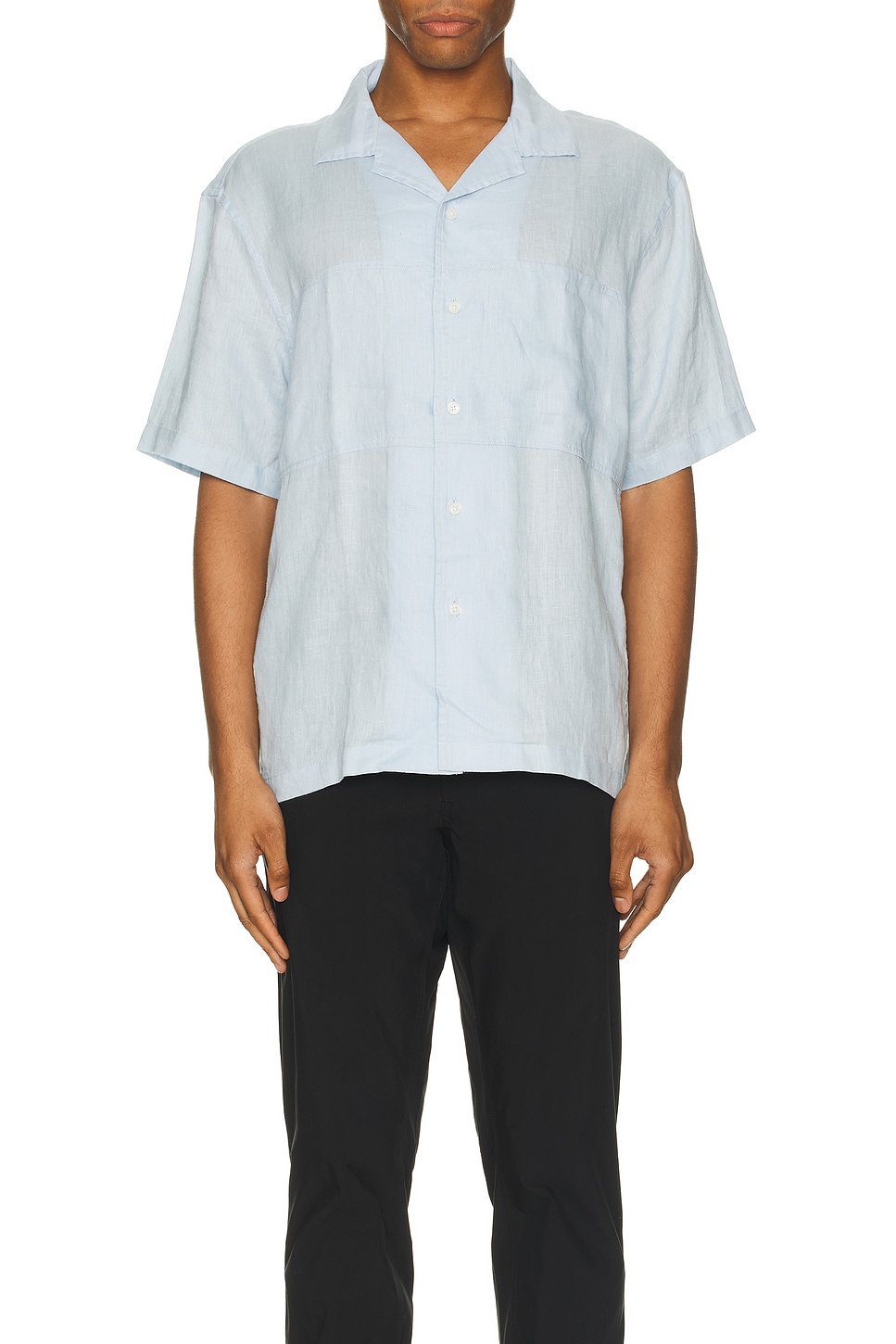 Reigning Champ Linen Spectator Shirt in Light Blue | FWRD