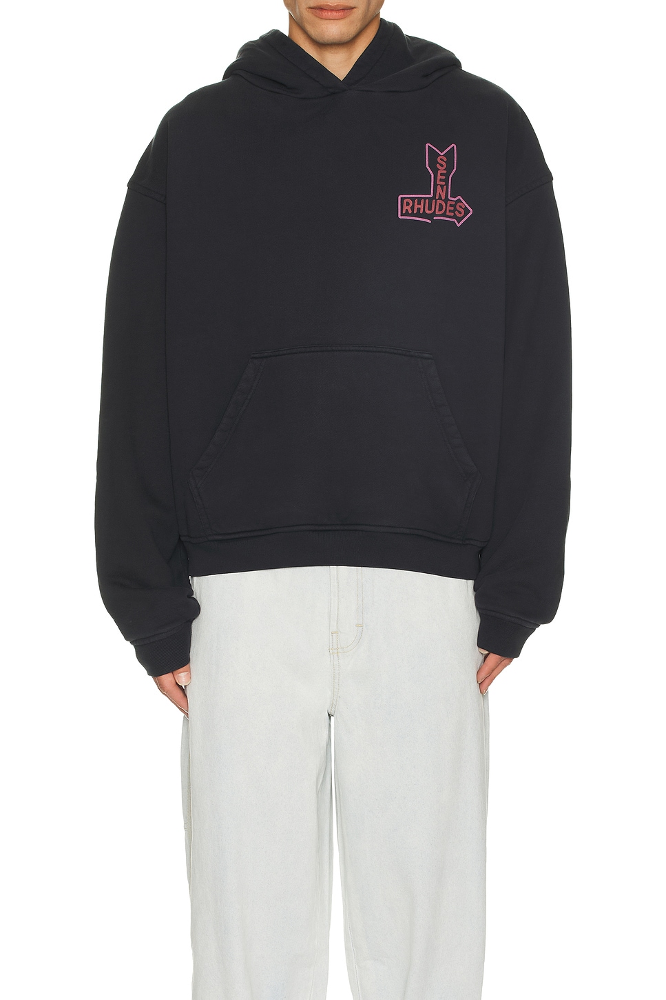 Rhude Send Rhudes Hoodie in Vintage Black | FWRD